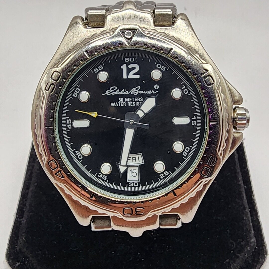 Vintage Eddie Bauer Mens Watch Date Window Working New Battery - Etsy