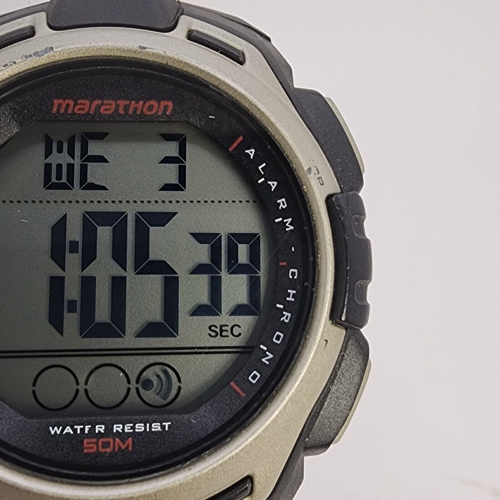 Marathon M083 Digital Watch Men Black Timer Indiglo 50M Water Resistant ...