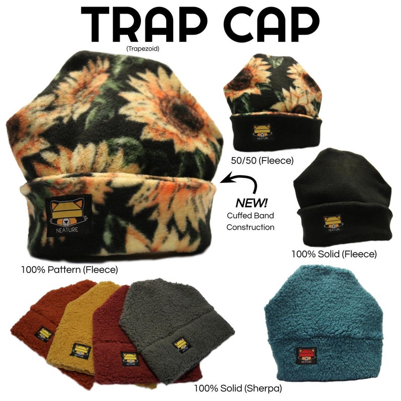 NEATURE - Fleece Trapezoid CAP / Ski + Snowboard Hat / Retro Vintage ...