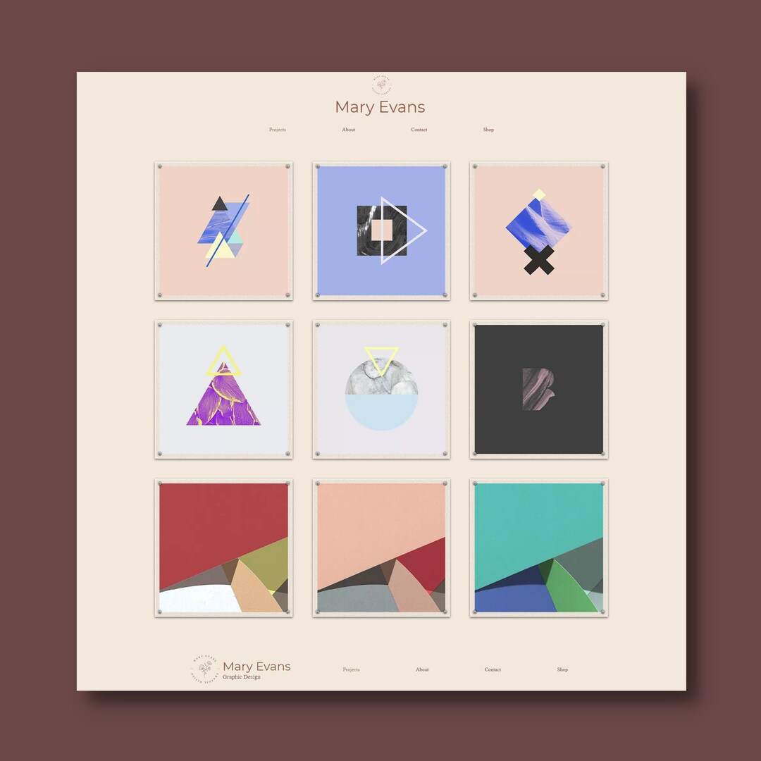 BEIGE PORTFOLIO TEMPLATE With Shop Portfolio Template With an Online ...