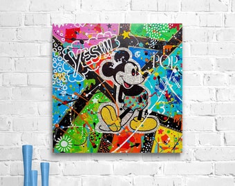 Mickey Mouse Pop Art Painting - Etsy