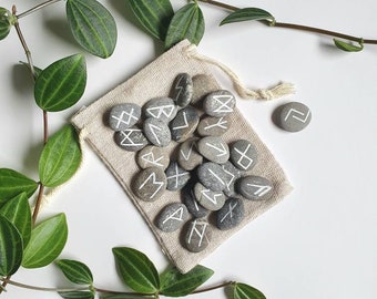 Neon Pink Runes Mini Viking Runes Miniature Black Runes - Etsy