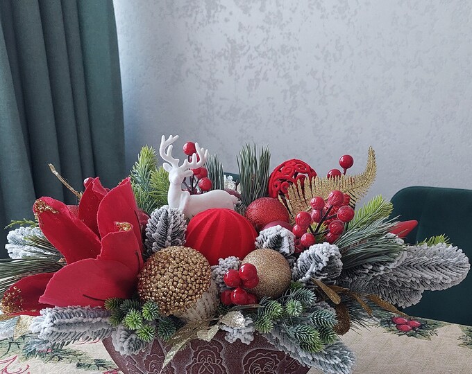 Long Xmas Advent Centerpiece Dining Table Christmas Centerpiece Advent ...