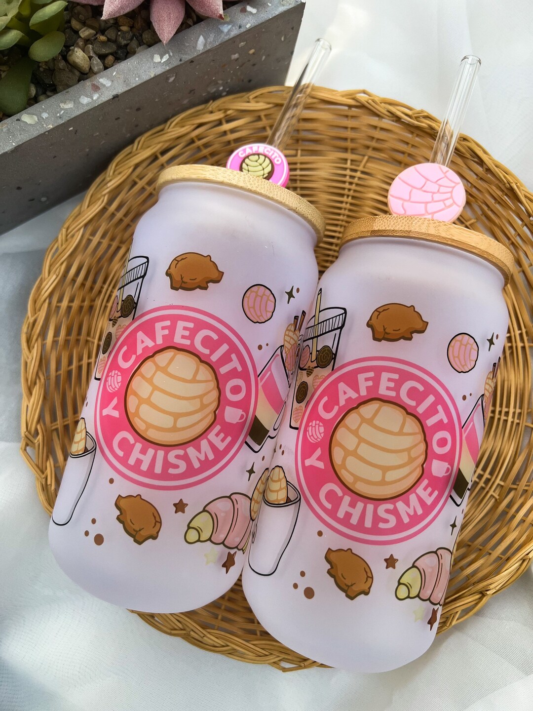Cafecito Y Chisme Can Glasscafecito Y Chisme Gift Can - Etsy