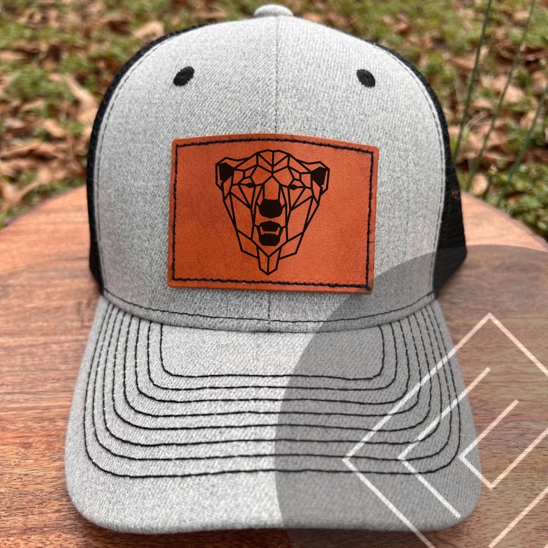 Polar Bear Engraved Trucker Hat, Polar Bear Leather Engraved Hat ...