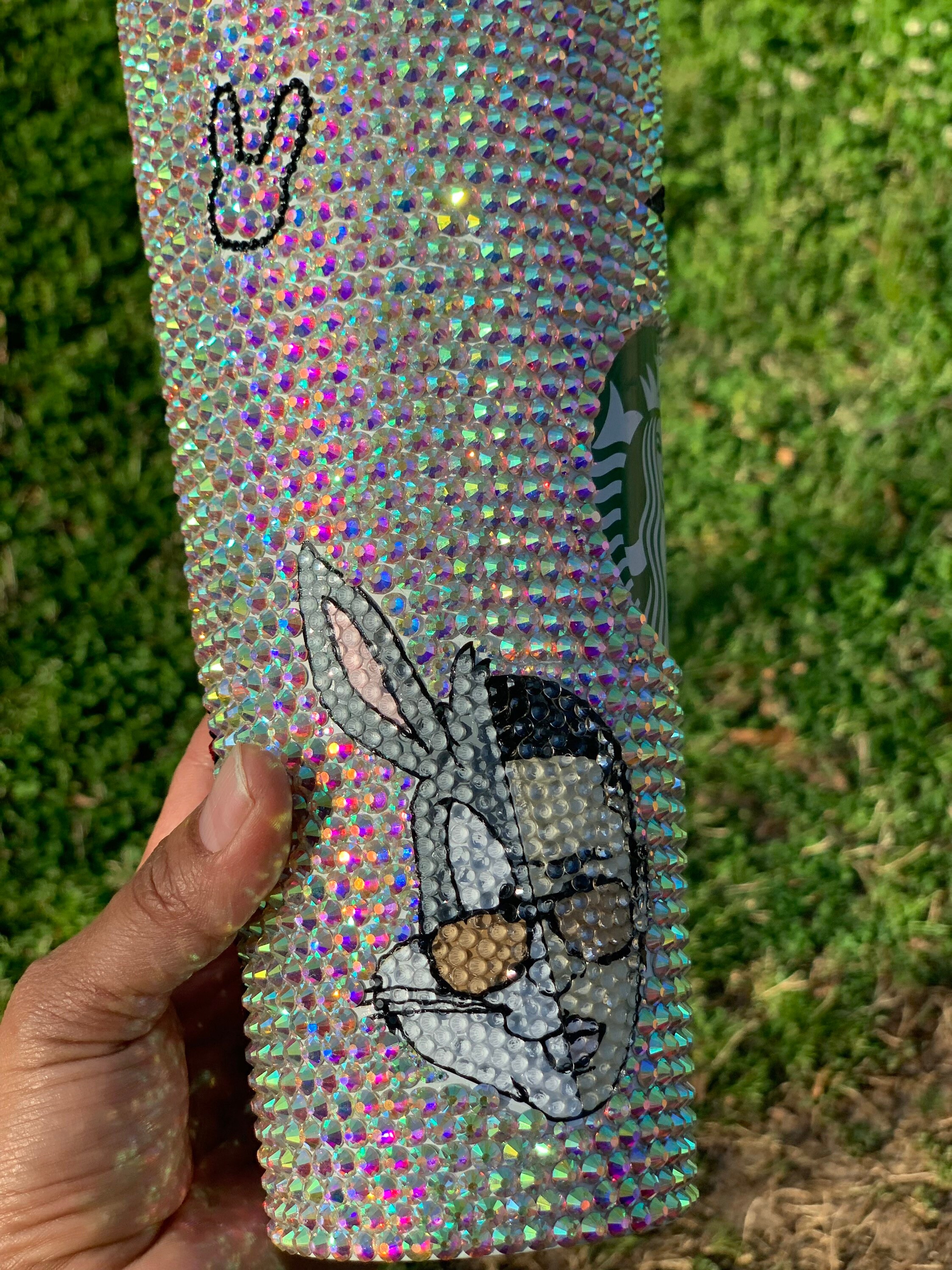 Bad Bunny Rhinestone Starbucks Tumbler bad Bunny Cup rhinestone Venti ...