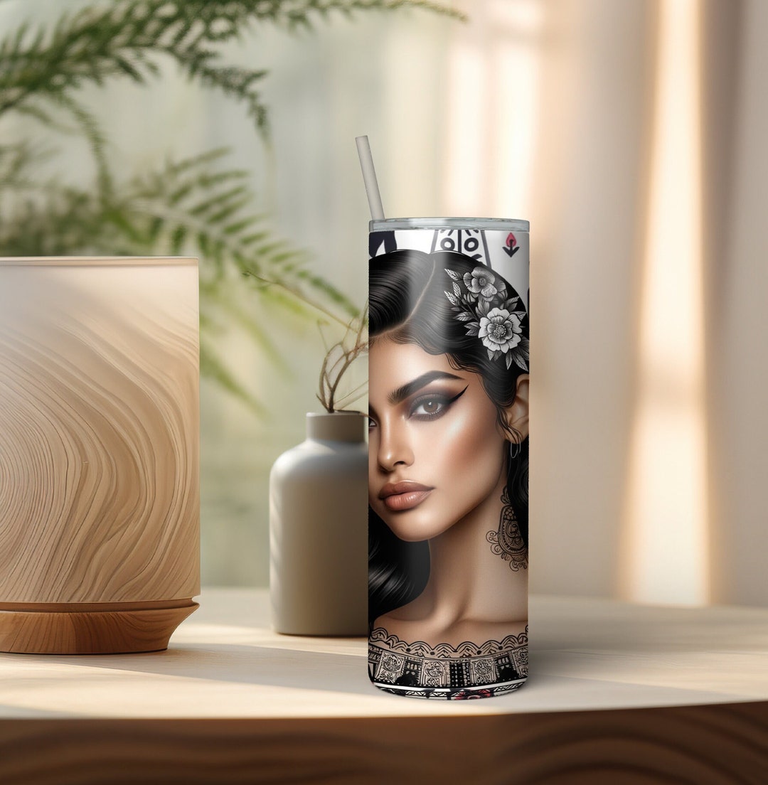 Chicano Inspired Cup, Latina Tumbler, Chicano Art Mug, Latino Heritage ...
