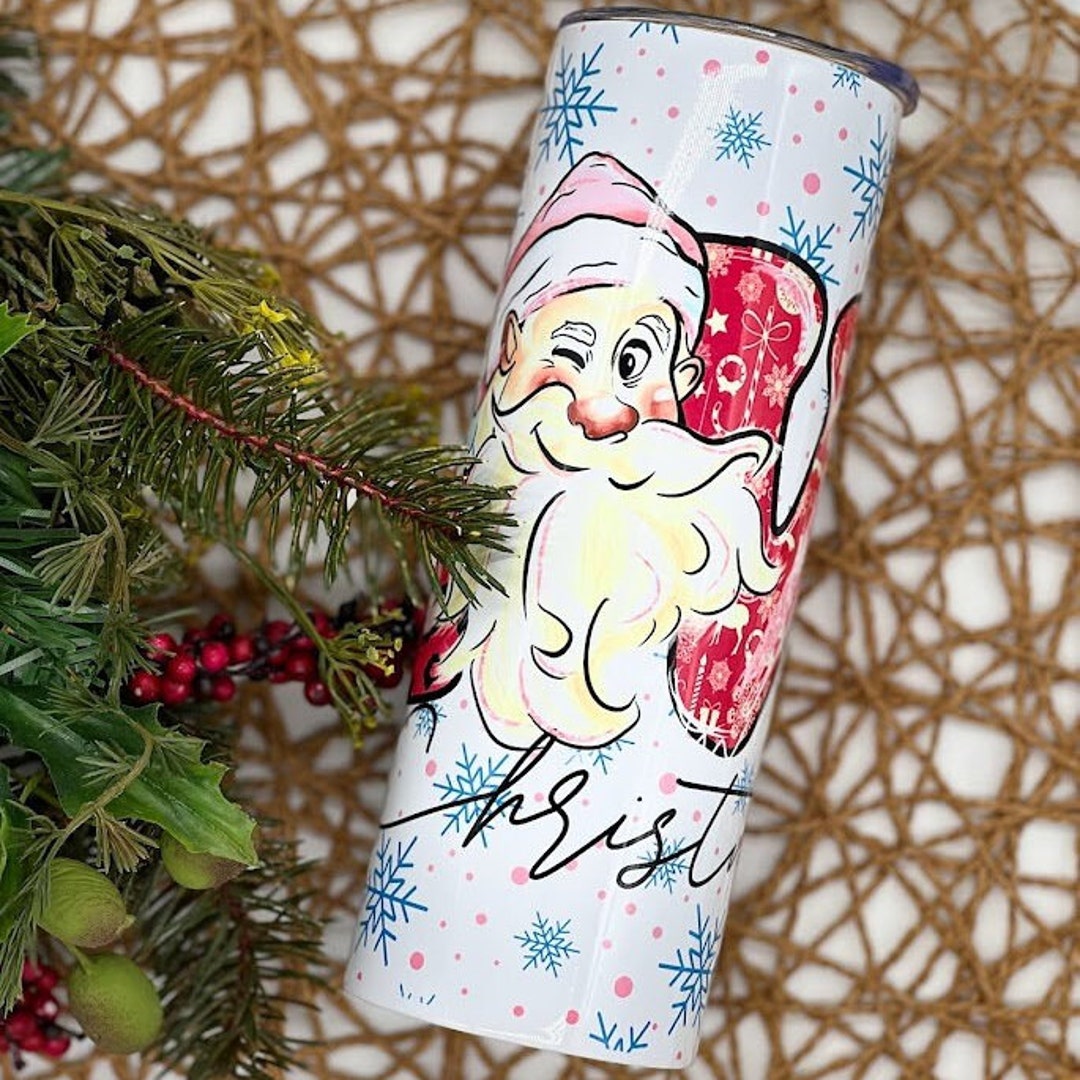 Merry Christmas Santa Claus Love Santa Skinny Tumbler - Etsy