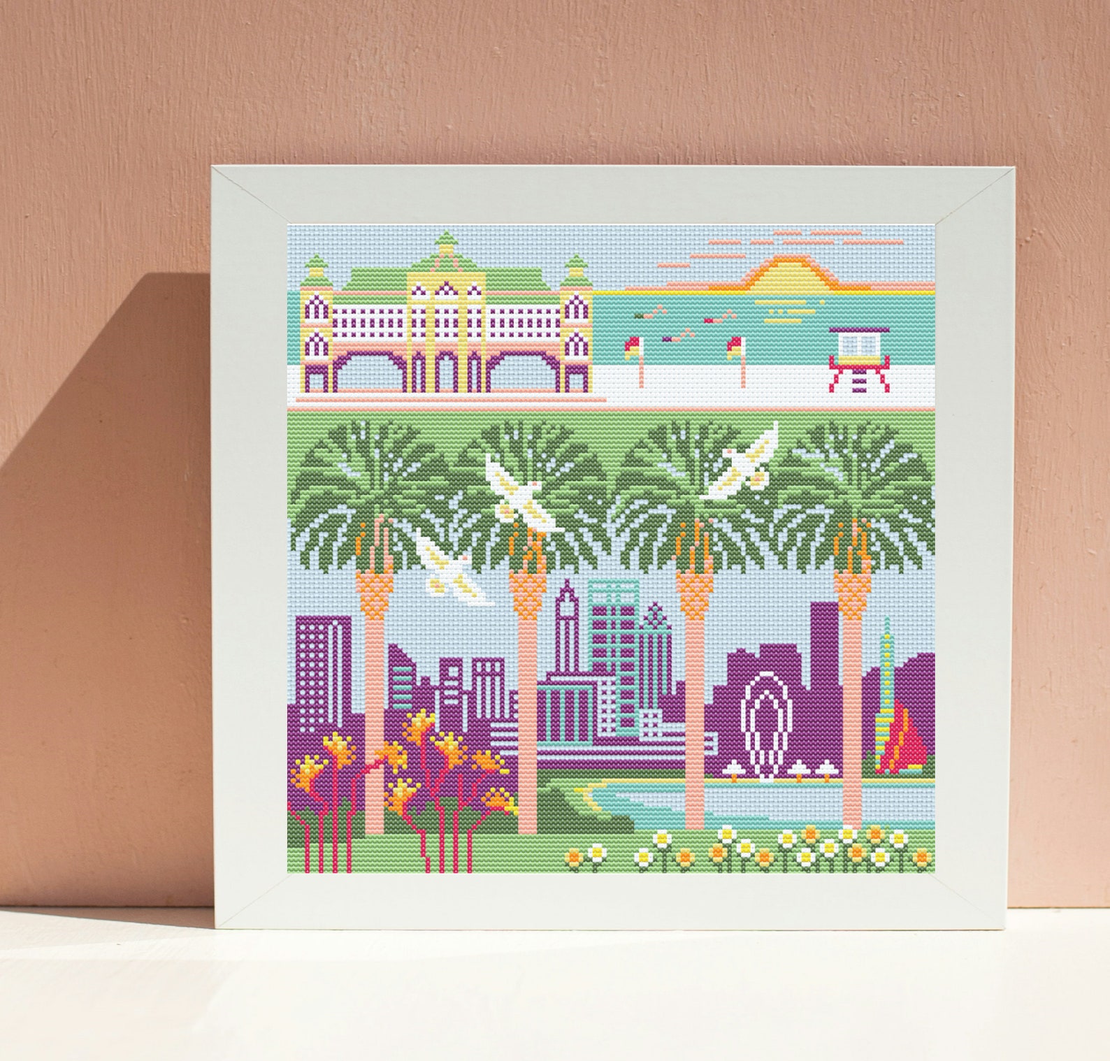 Perth Cross Stitch Pattern, Australian City, Beach Sunset, PDF Download ...