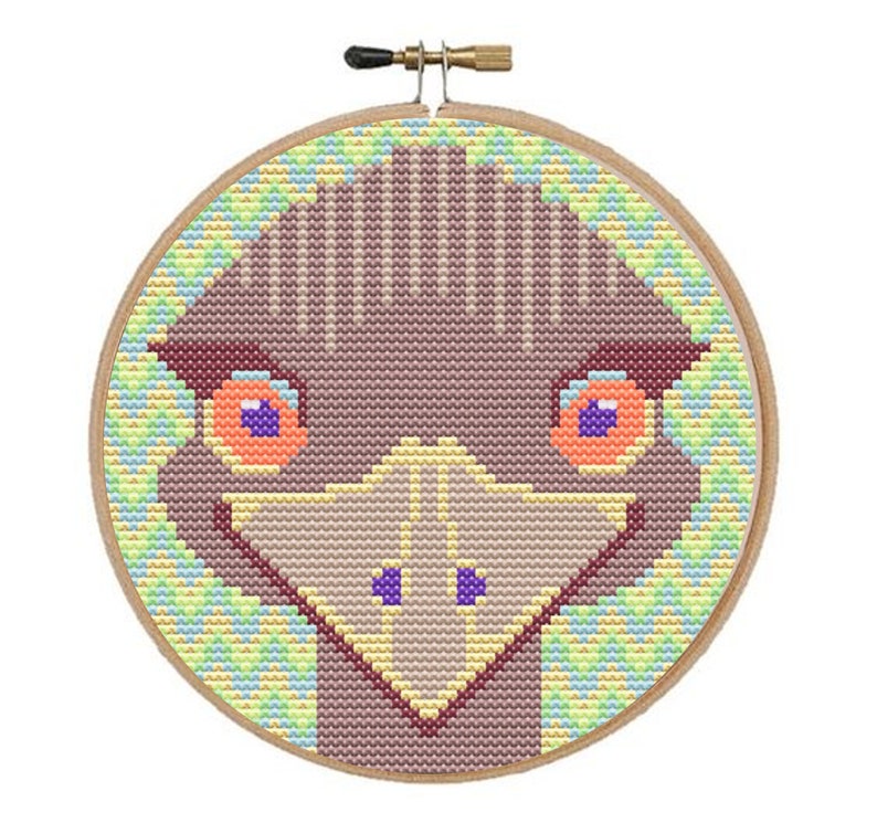 Emu Cross Stitch Pattern: Australian Bird (PDF Download) - Etsy