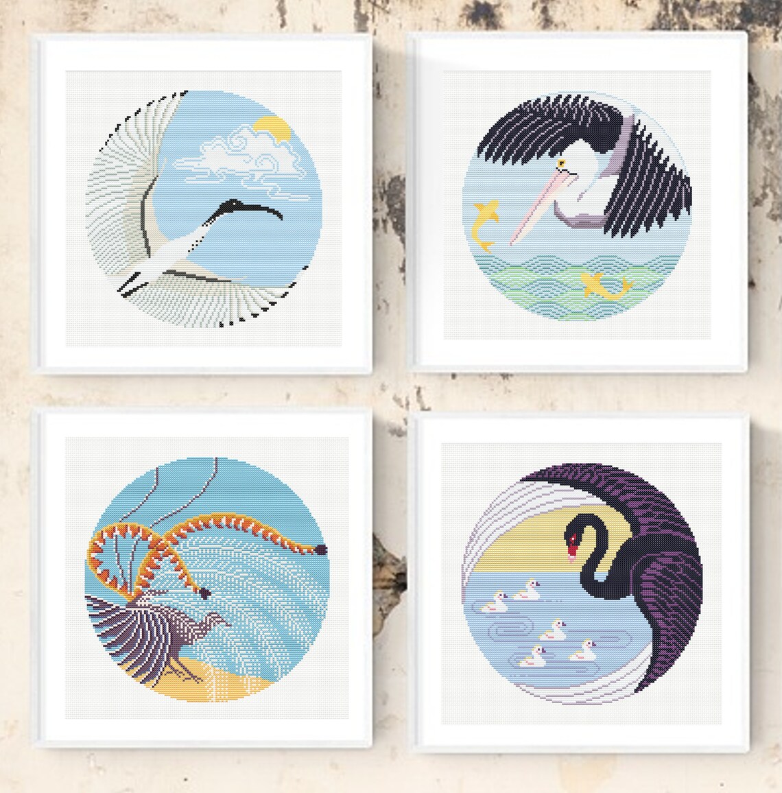 White Ibis Cross Stitch Pattern, Australian Bird, PDF Download - Etsy
