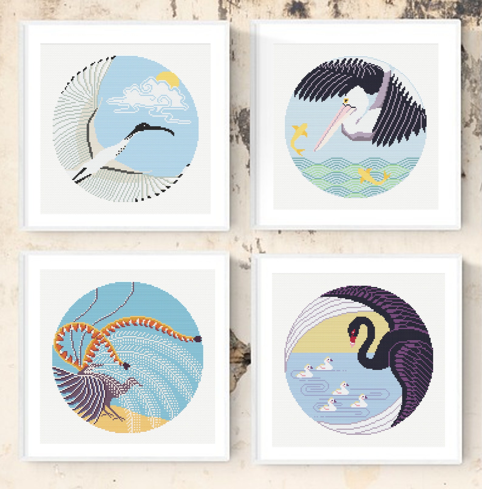 White Ibis Cross Stitch Pattern, Australian Bird, PDF Download - Etsy