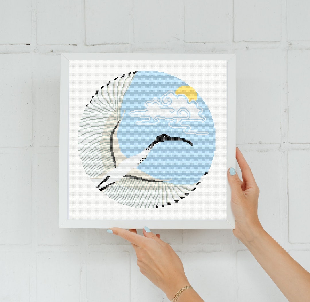 White Ibis Cross Stitch Pattern Australian Bird PDF Download - Etsy