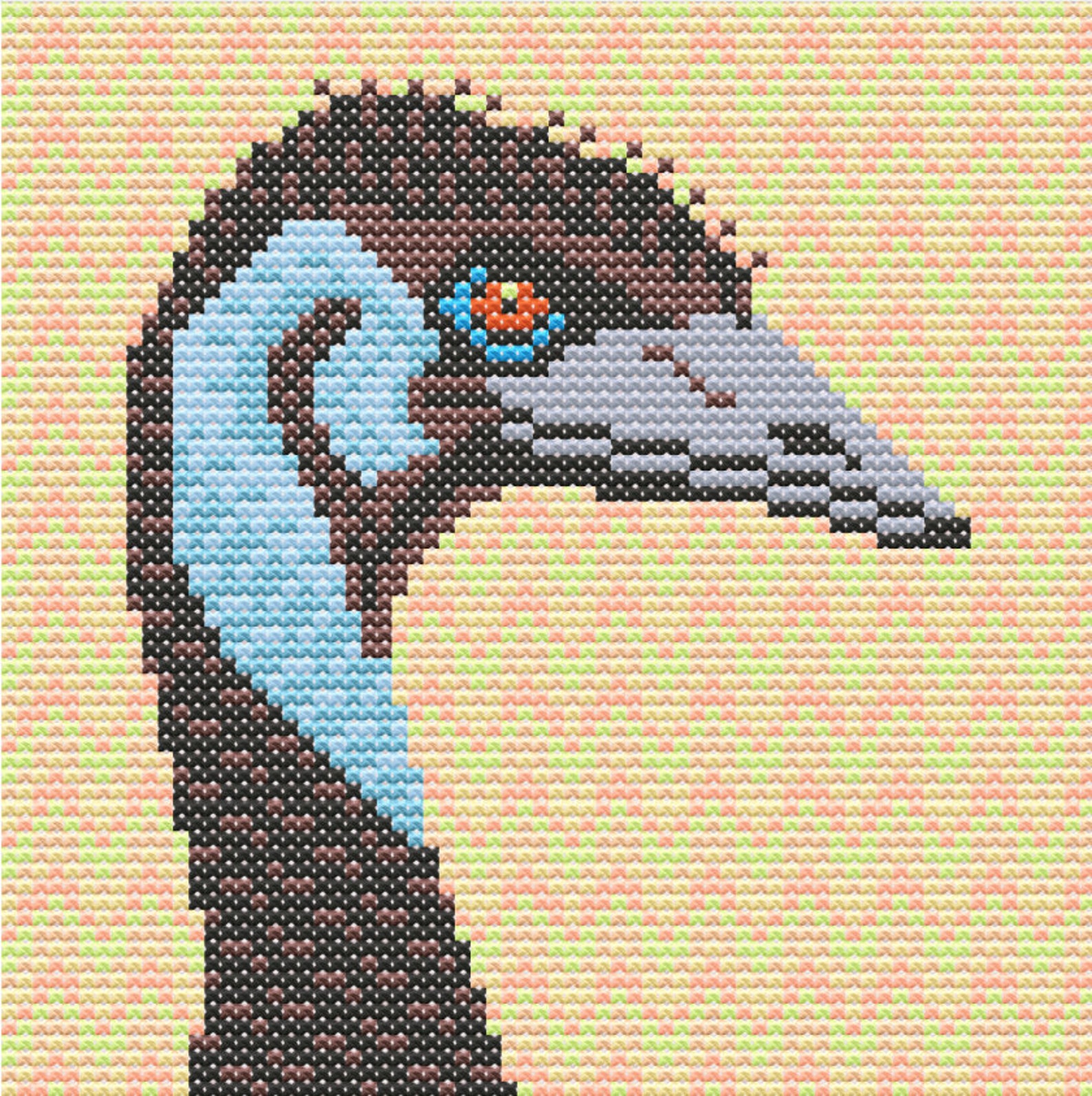 Emu Cross Stitch Pattern, Australian Bird, PDF Download - Etsy