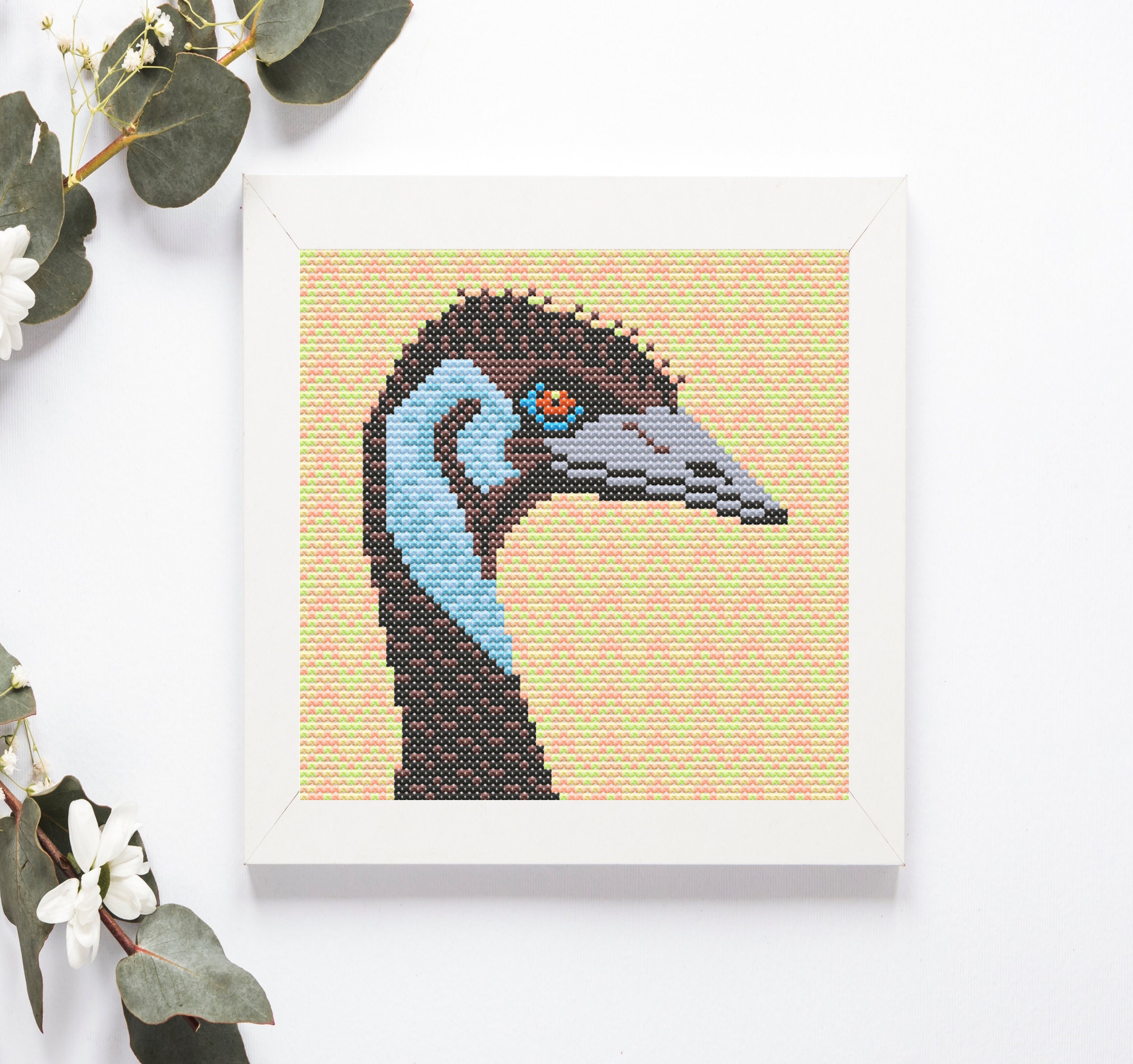 Emu Cross Stitch Pattern, Australian Bird, PDF Download - Etsy Canada