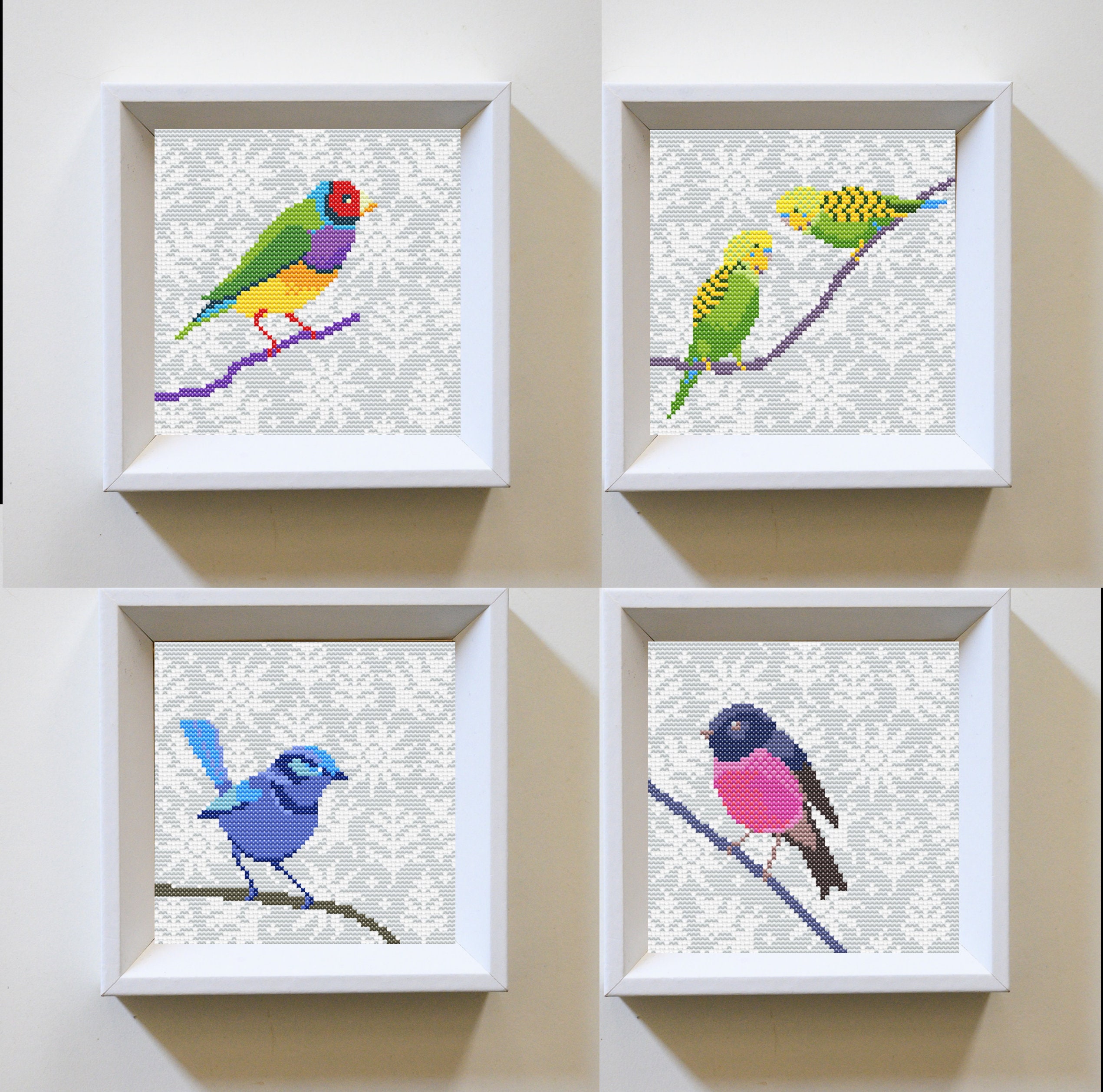 Splendid Wren Cross Stitch Pattern, Australian Bird, Blue Fairy Wren ...