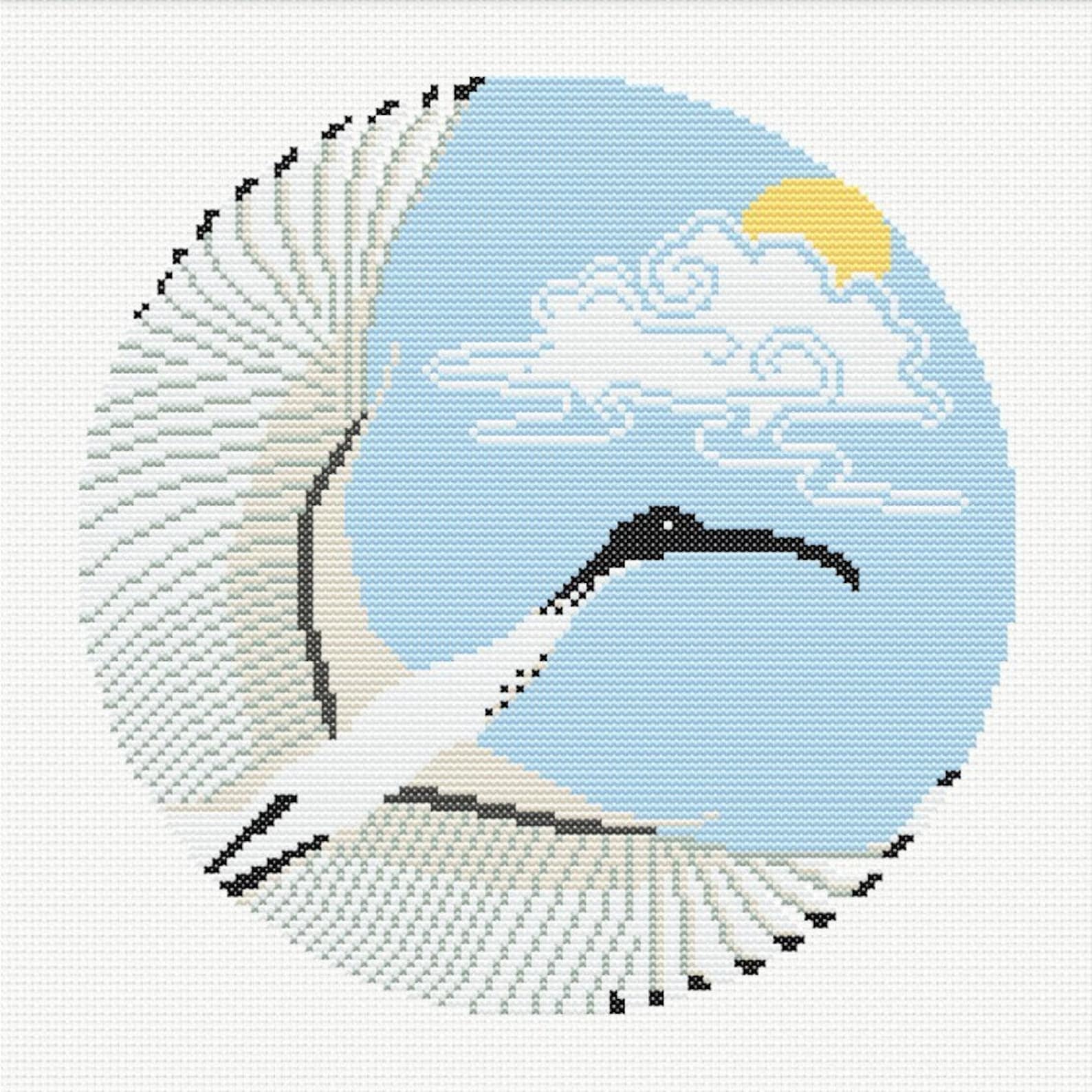 White Ibis Cross Stitch Pattern, Australian Bird, PDF Download - Etsy