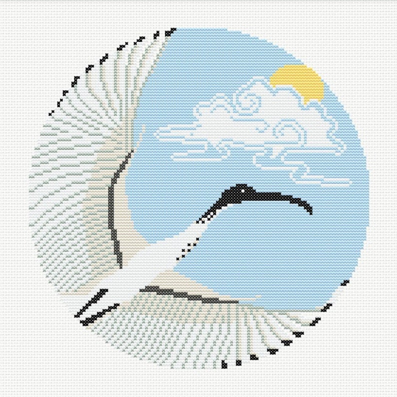 White Ibis Cross Stitch Pattern, Australian Bird, PDF Download - Etsy