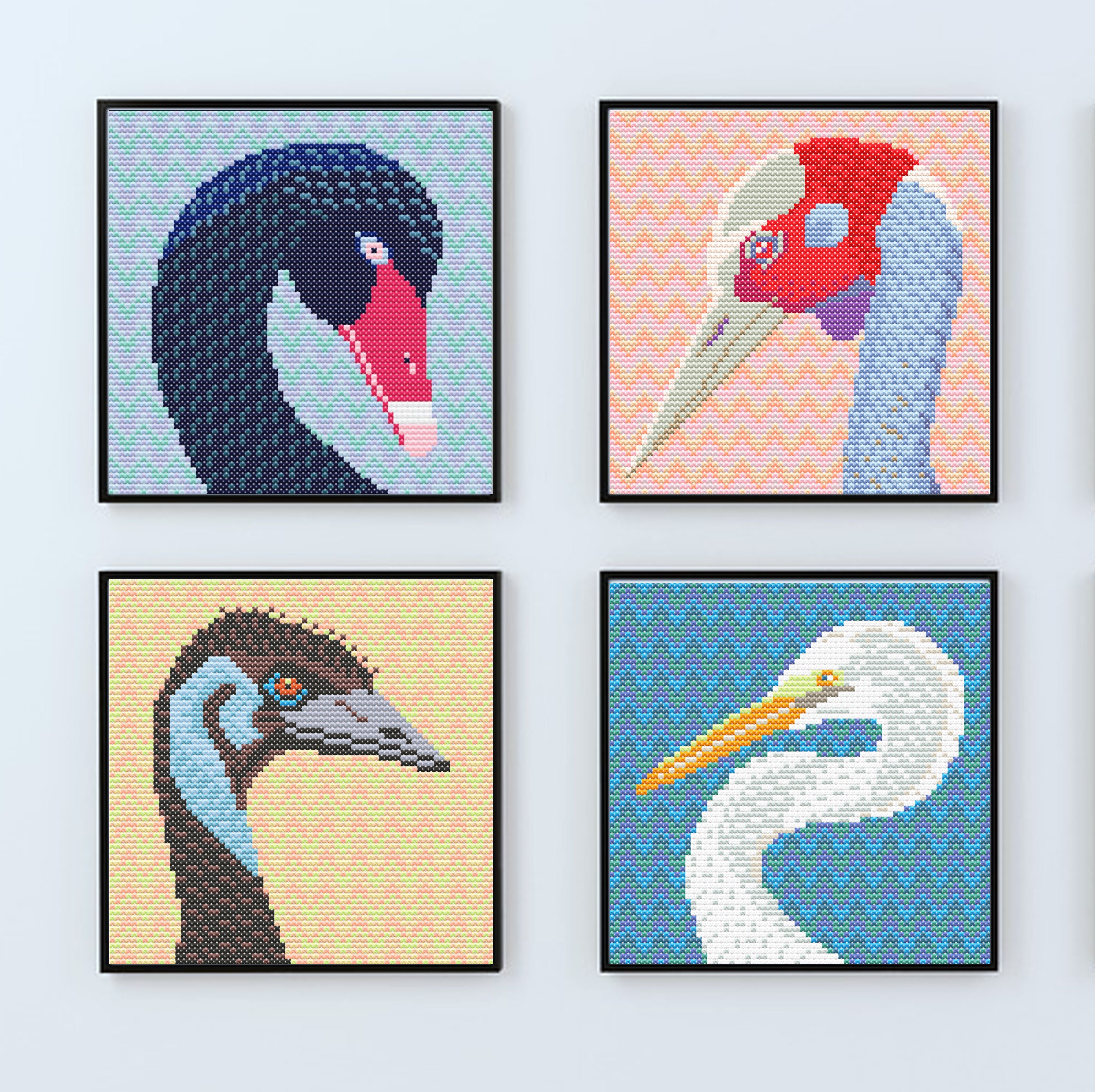 Great Egret Cross Stitch Pattern, Australian Bird, PDF Download - Etsy