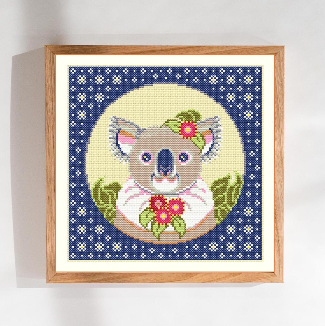 Koala Cross Stitch Pattern, Australian Animal, Christmas Cheer, PDF ...