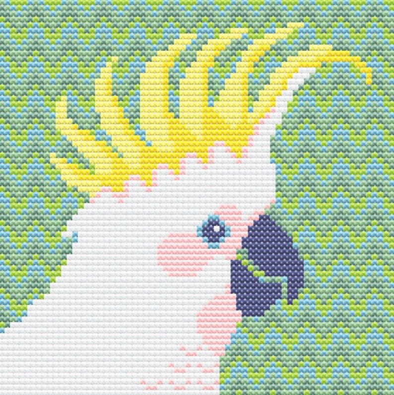 Australian Cockatoos Cross Stitch Pattern, Bird Design, Colorful ...