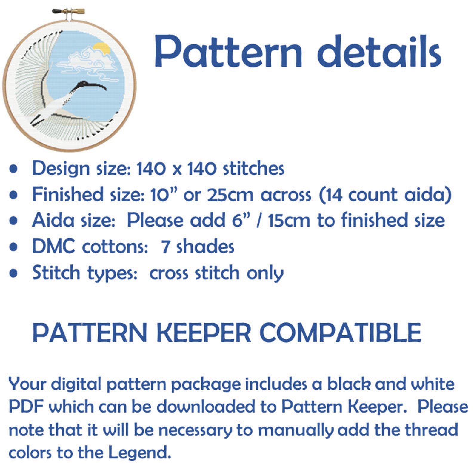 White Ibis Cross Stitch Pattern, Australian Bird, PDF Download - Etsy