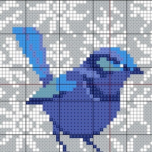 Splendid Wren Cross Stitch Pattern, Australian Bird, Blue Fairy Wren ...