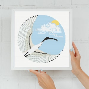 White Ibis Cross Stitch Pattern, Australian Bird, PDF Download - Etsy