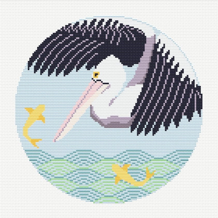 Pelican Cross Stitch Pattern, Australian Bird, PDF Download - Etsy