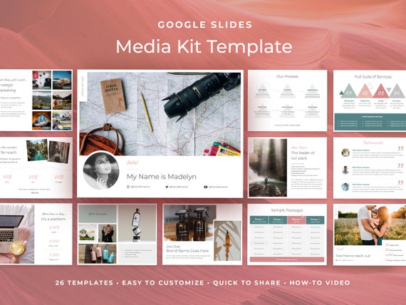 Editable Modern Media Kit in Google Slides - Etsy