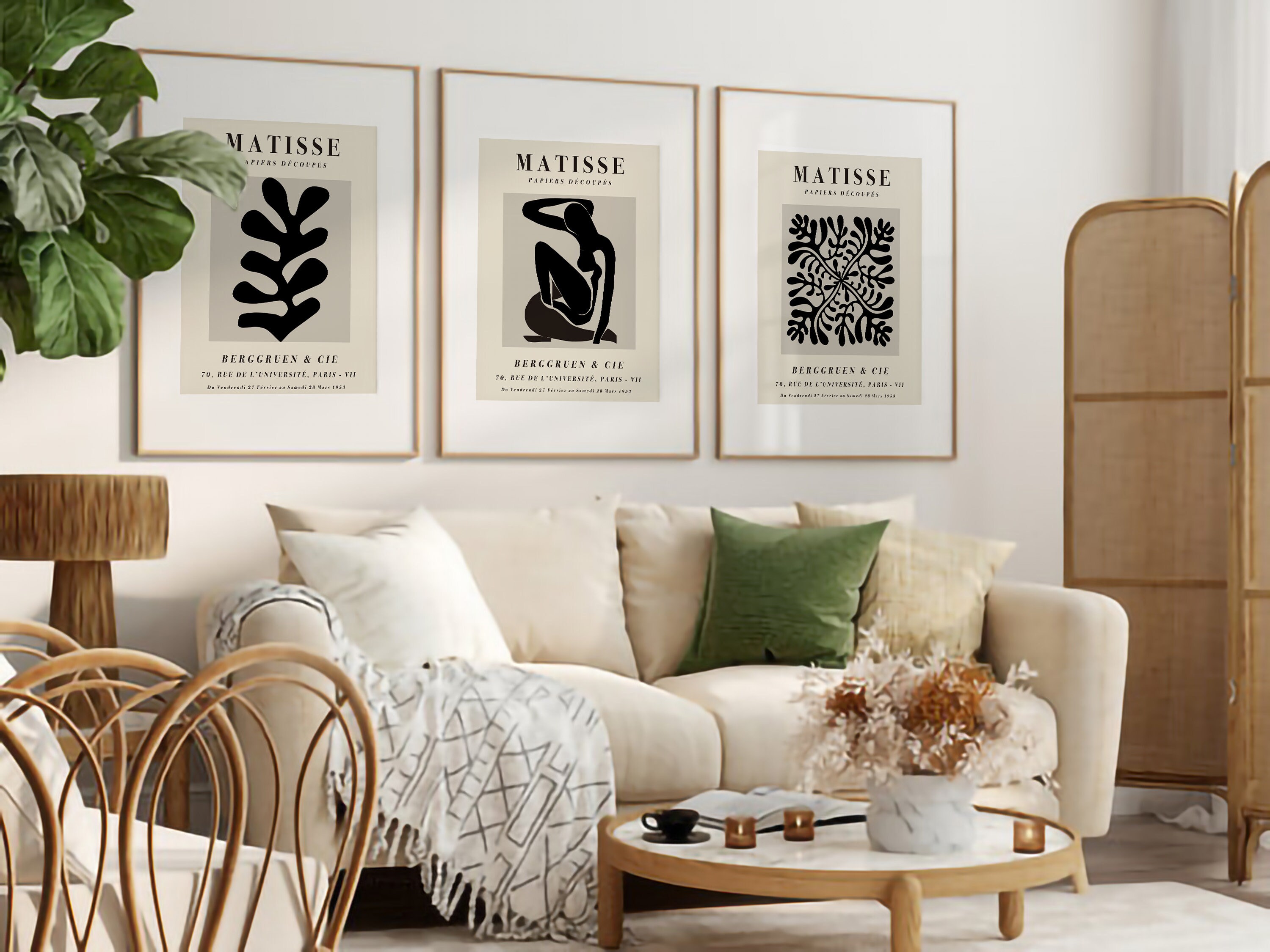 Matisse Print Set of Three, Henri Matisse Print, Matisse Art Print ...