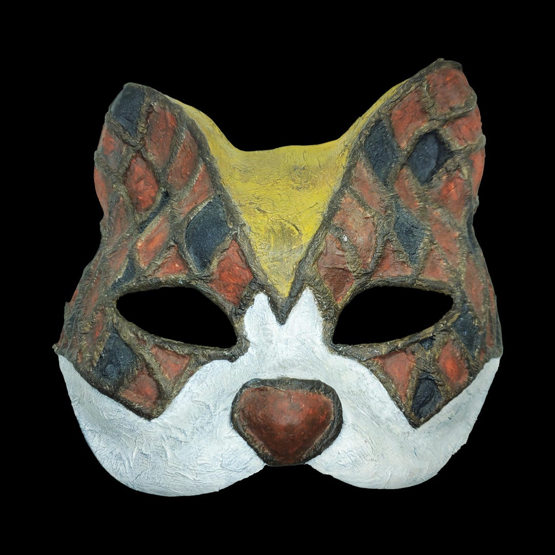 Hand Painted "el Zorro Amarillo" Mask for Home Interior Decoration or ...