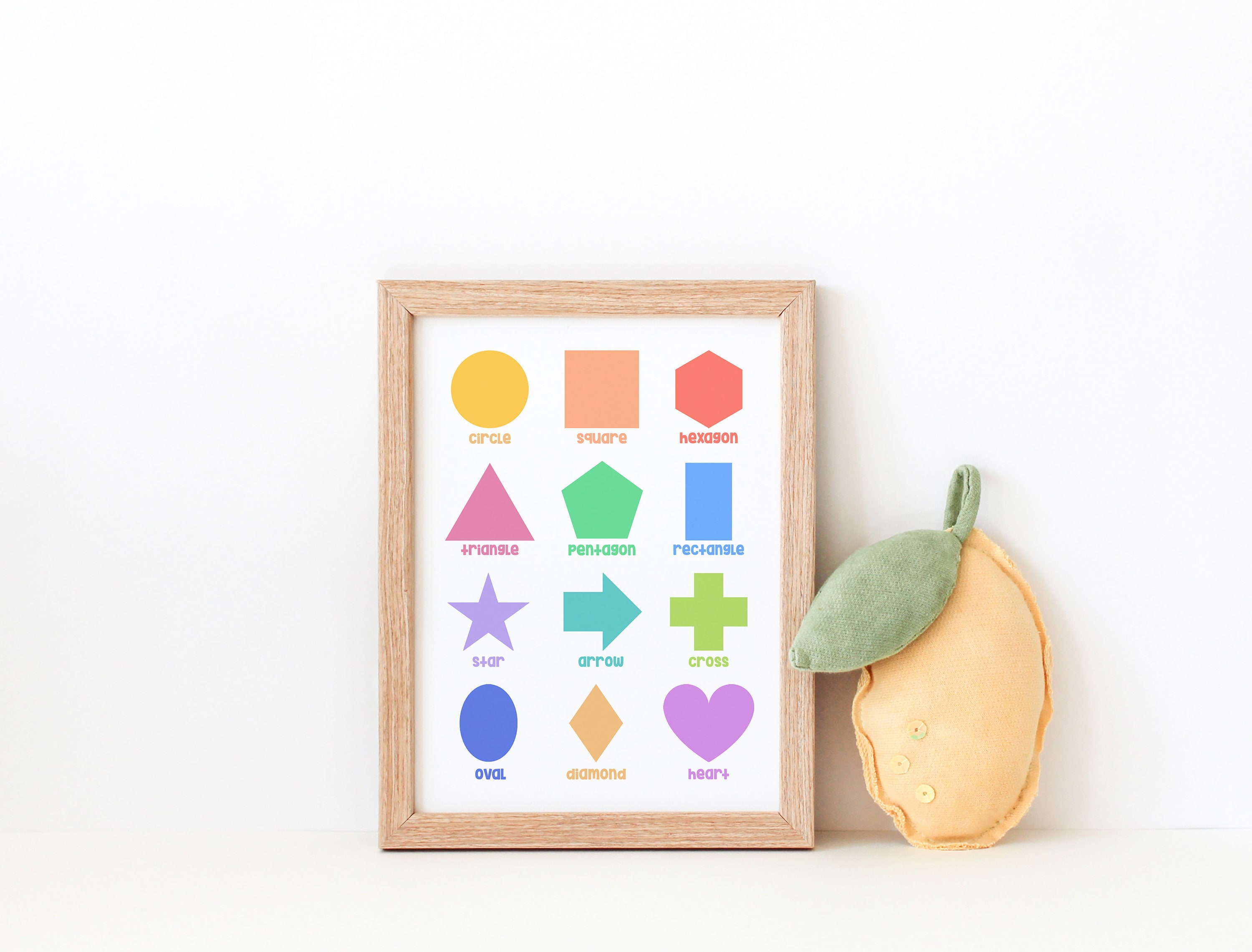 Shapes Poster Printable Wall Art, Montessori Nursery Wall Art ...