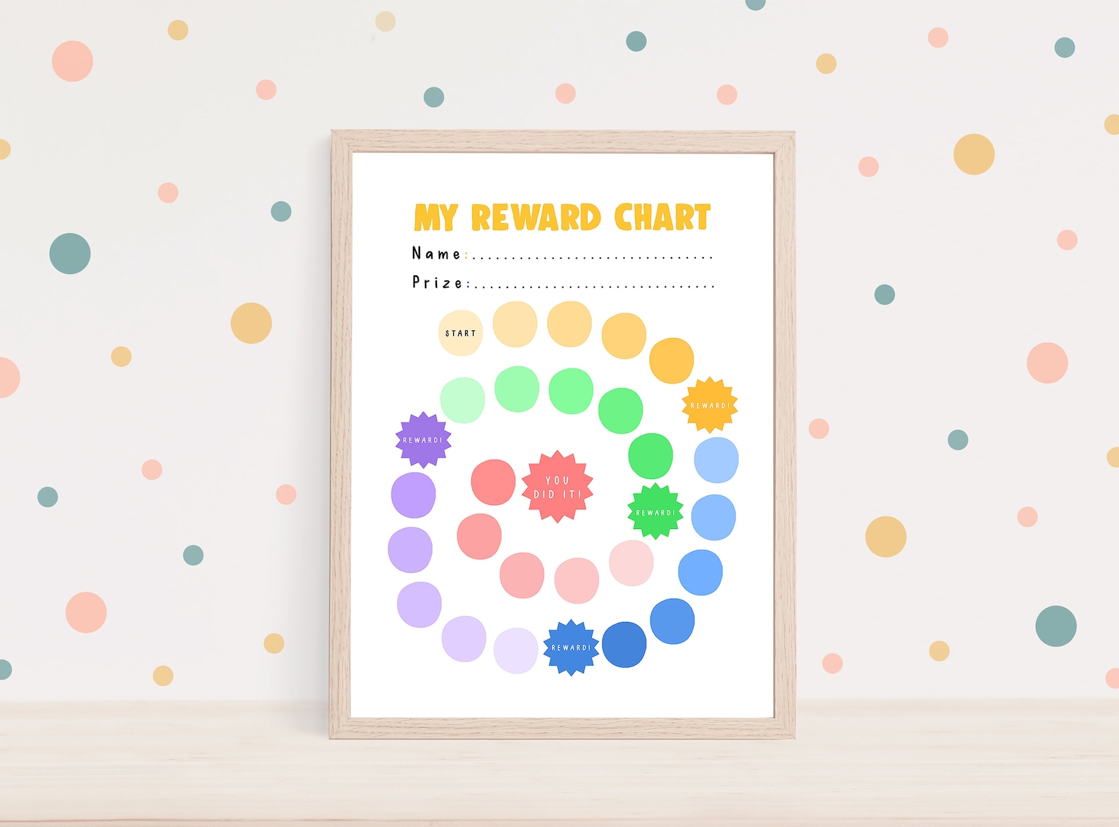 Printable Kids Reward Chart Kids Routine Chart Toddler - Etsy