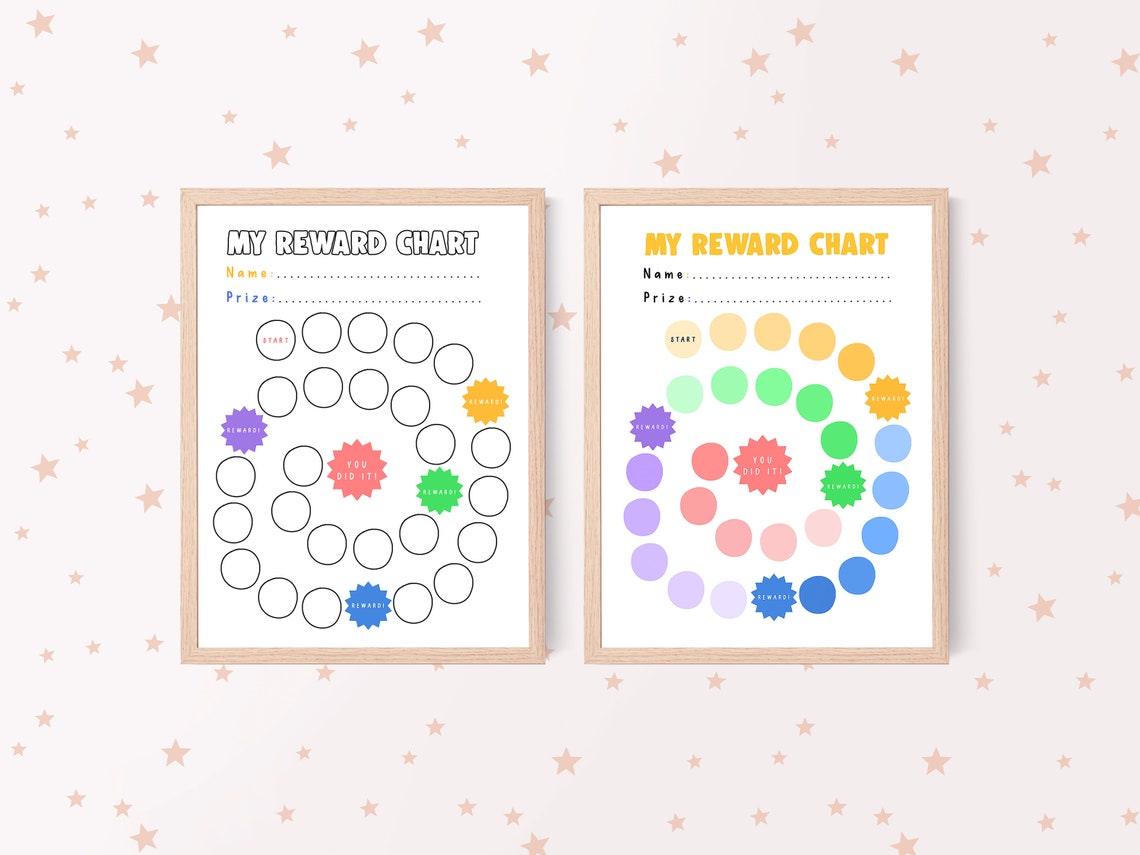 Printable Kids Reward Chart Kids Routine Chart Toddler - Etsy