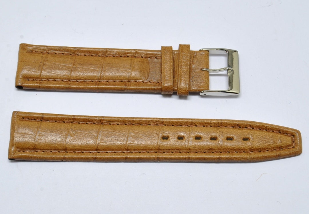 20mm, Gold Mate Leather Watch Strap - Etsy