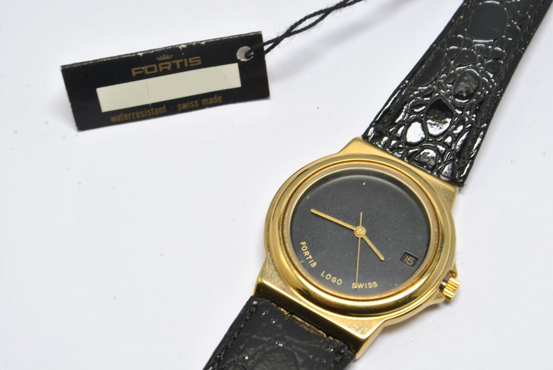 SWIS MADE FORTIS Watch New Swiss Brand With Date Black - Etsy