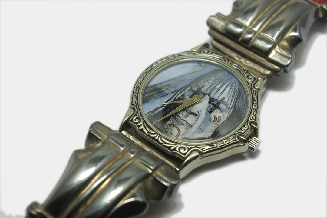 Rare Made in France Watch, Solid Silver Bracelet and Genuine Lizard ...