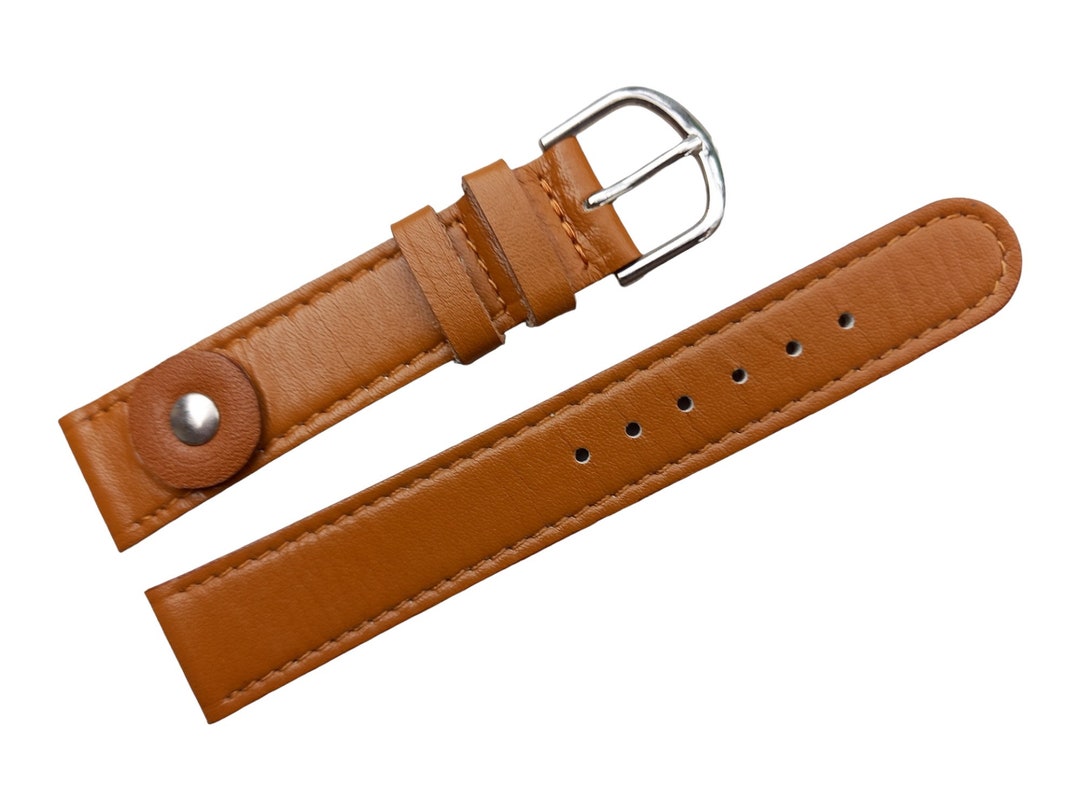 18mm Gold Leather Watch Strap Creation B - Etsy