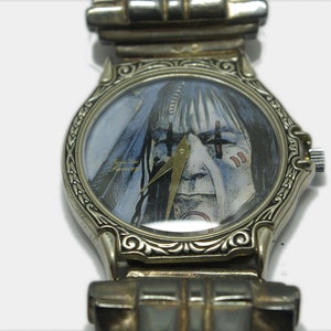 Rare Made in France Watch, Solid Silver Bracelet and Genuine Lizard ...