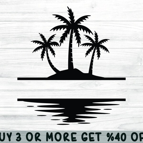 Palm Tree Monogram - Etsy