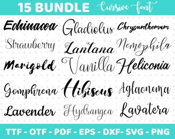 Cursive SVG Font Cursive Font Bundle Cursive SVG Signature Fonts for ...