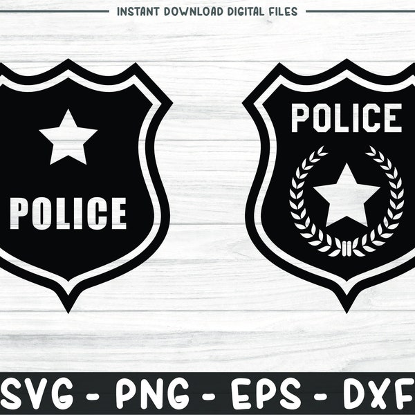 Police Badge Svg - Etsy