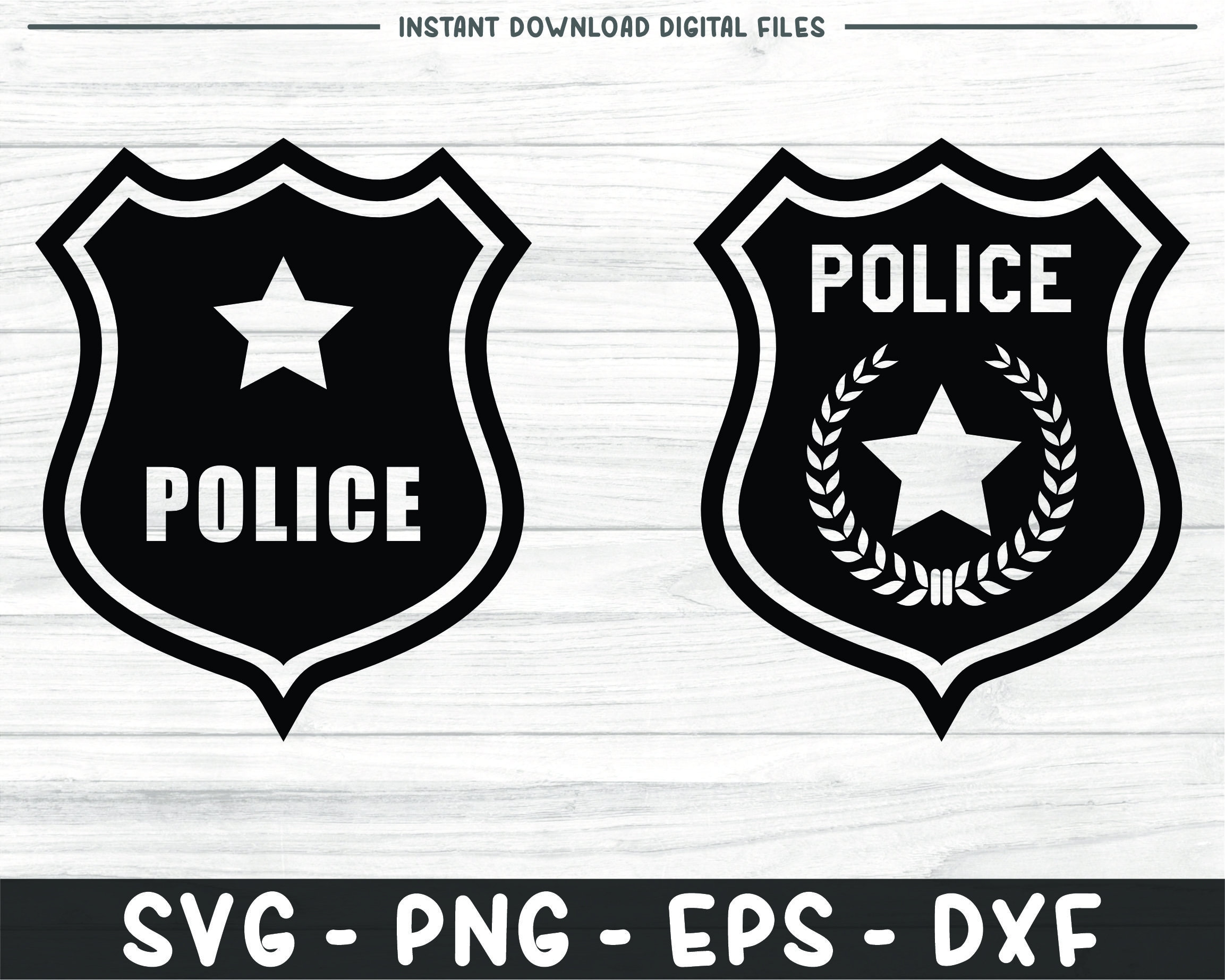 Police Badge Svg, Police Badge Outline Silhouette, Police Shield ...