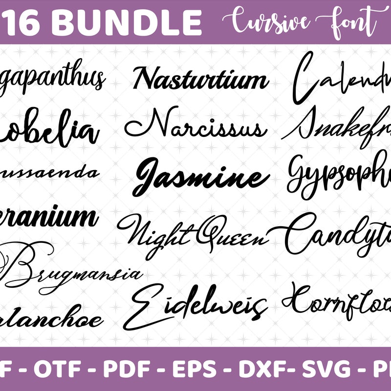 Cursive Font - Etsy