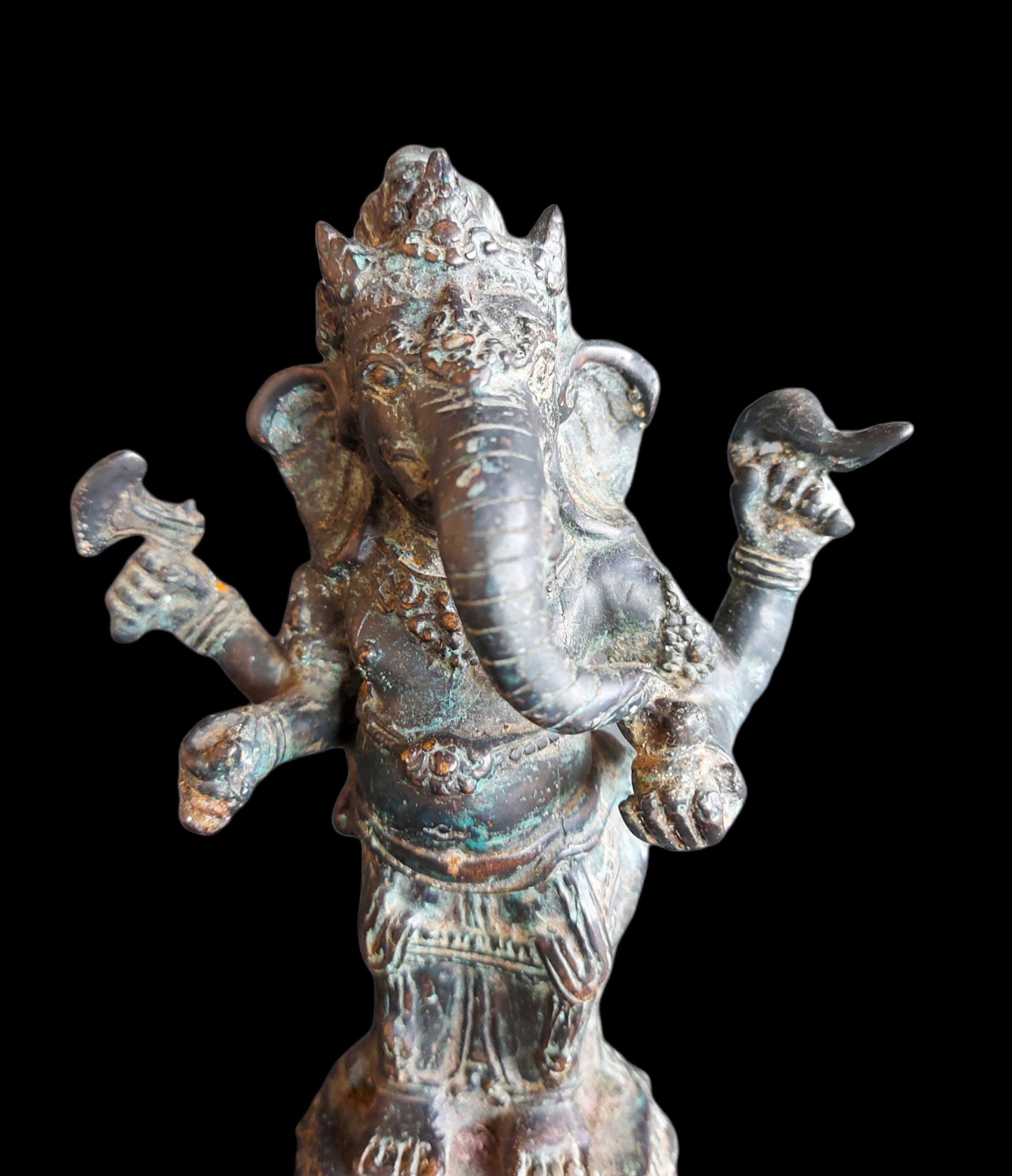 Antique Ganesh Statue, Ganesh Sculpture, Hindu Lord Ganesh , Home Decor ...