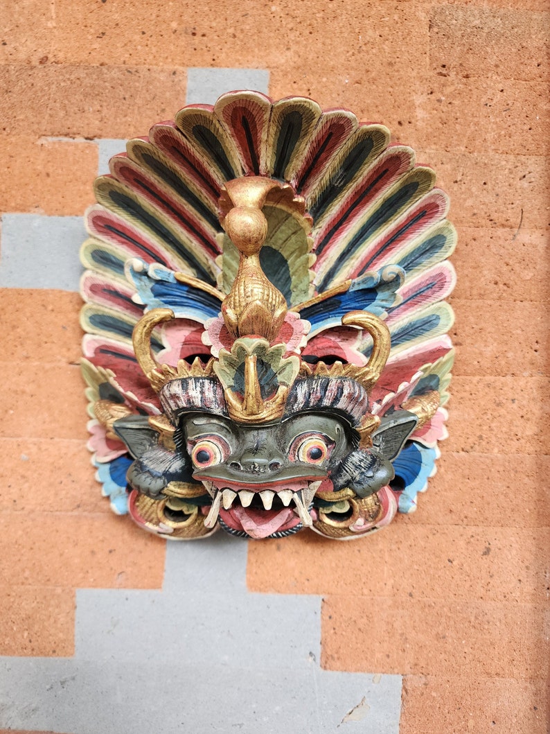 21 Cm Wooden Boma Mask , Boma Mask , Balinese Mythology , Wooden Mask ...