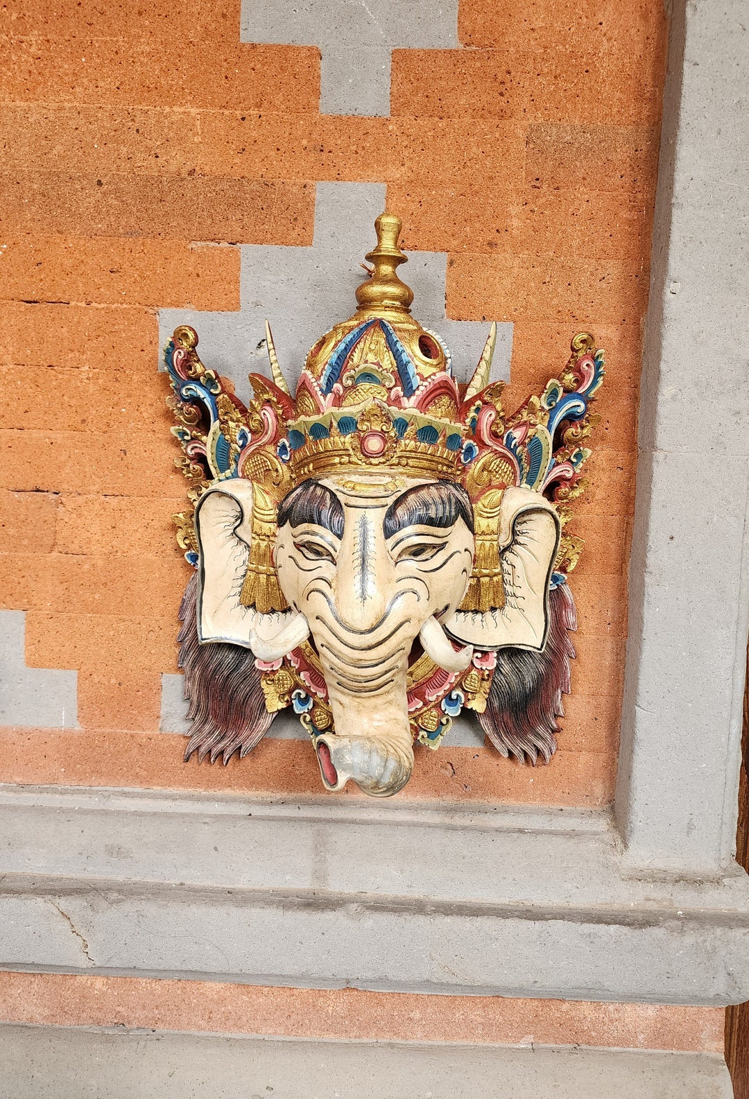 30cm Wooden Ganesh Mask Ganesh Mask Lord Ganesh Balinese - Etsy