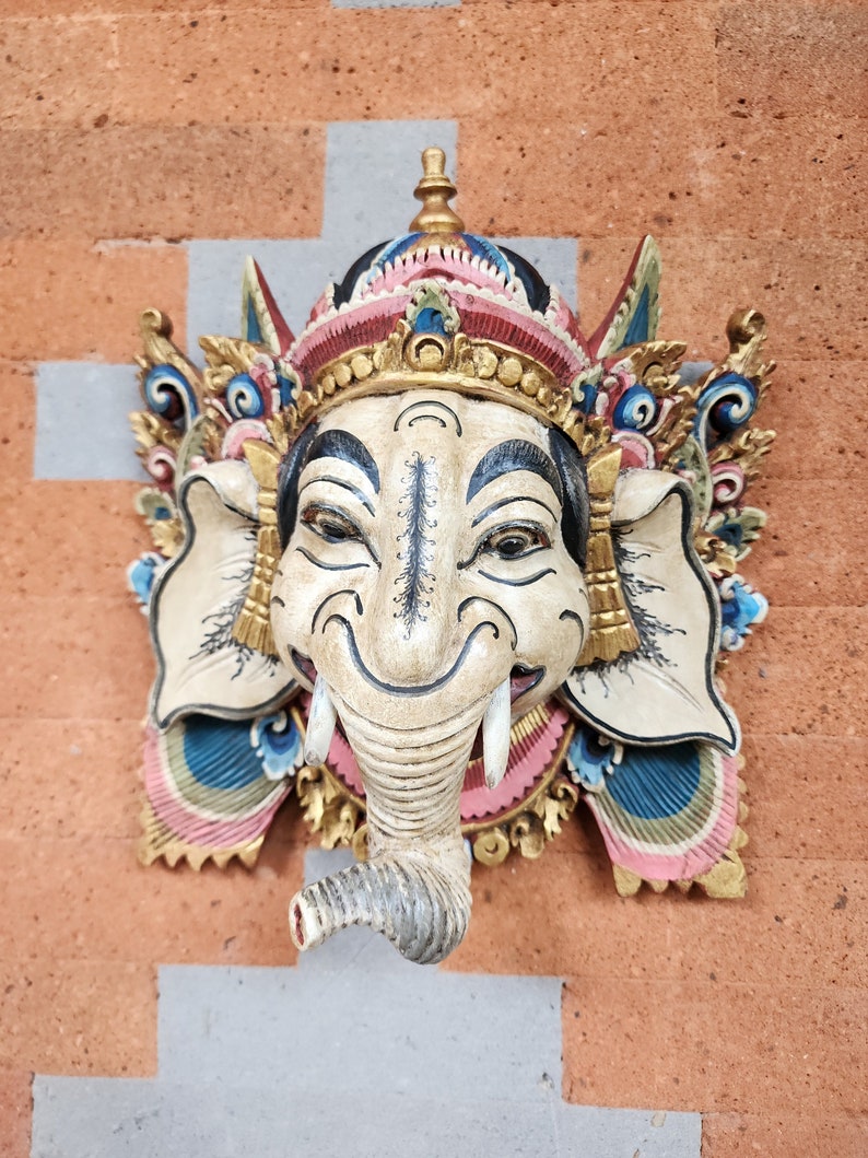 22cm Wooden Ganesh Mask Ganesh Mask Lord Ganesh Balinese - Etsy