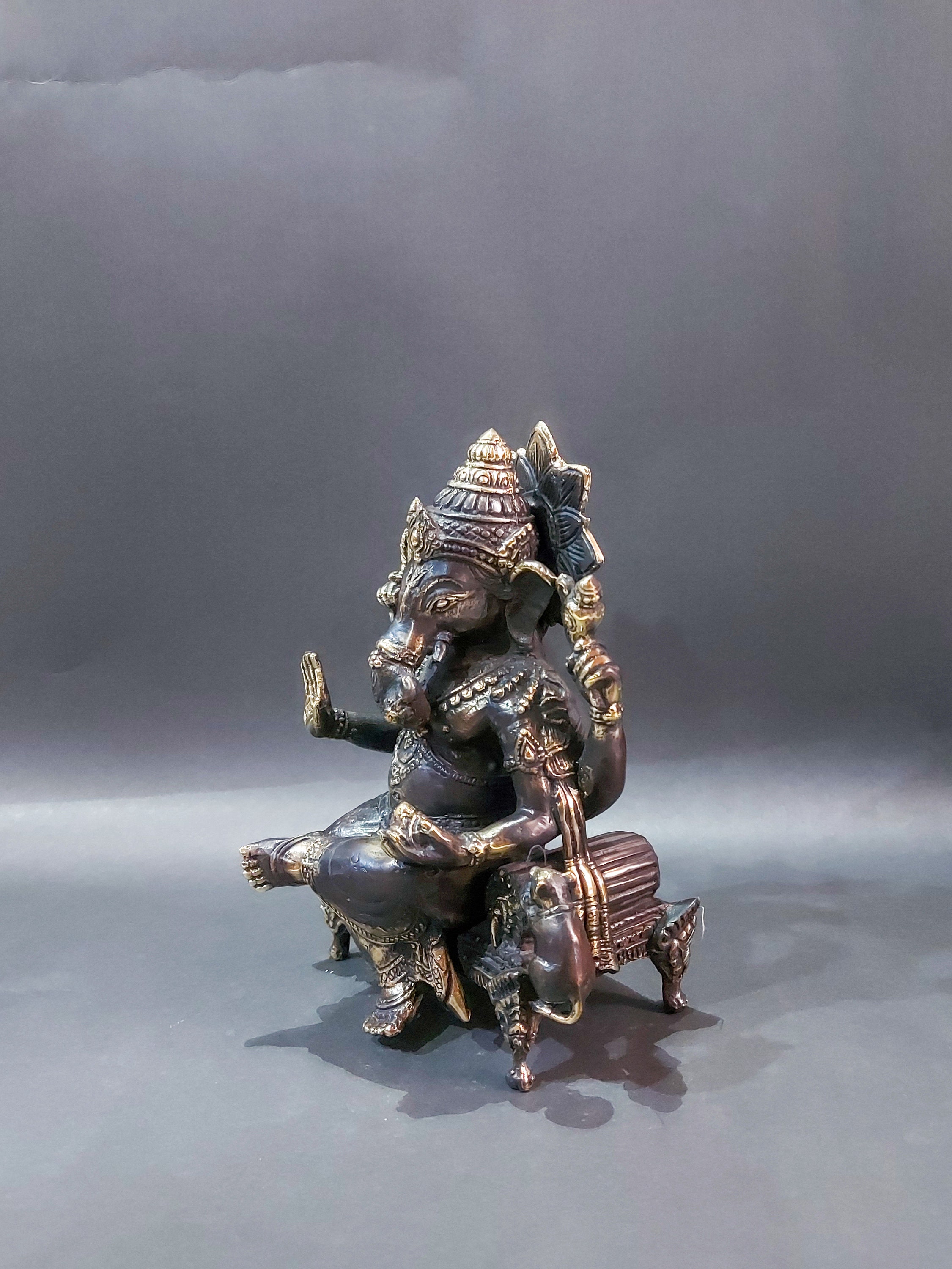 Antique Ganesh Statue, Ganesh Sculpture, Hindu Lord Ganesh , Home Decor ...